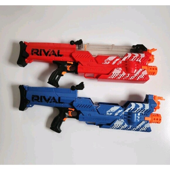 Toys | 2 Nerf Rival Nemesis Mxvii1k Gun Red And Blue No Chargers 1 ...